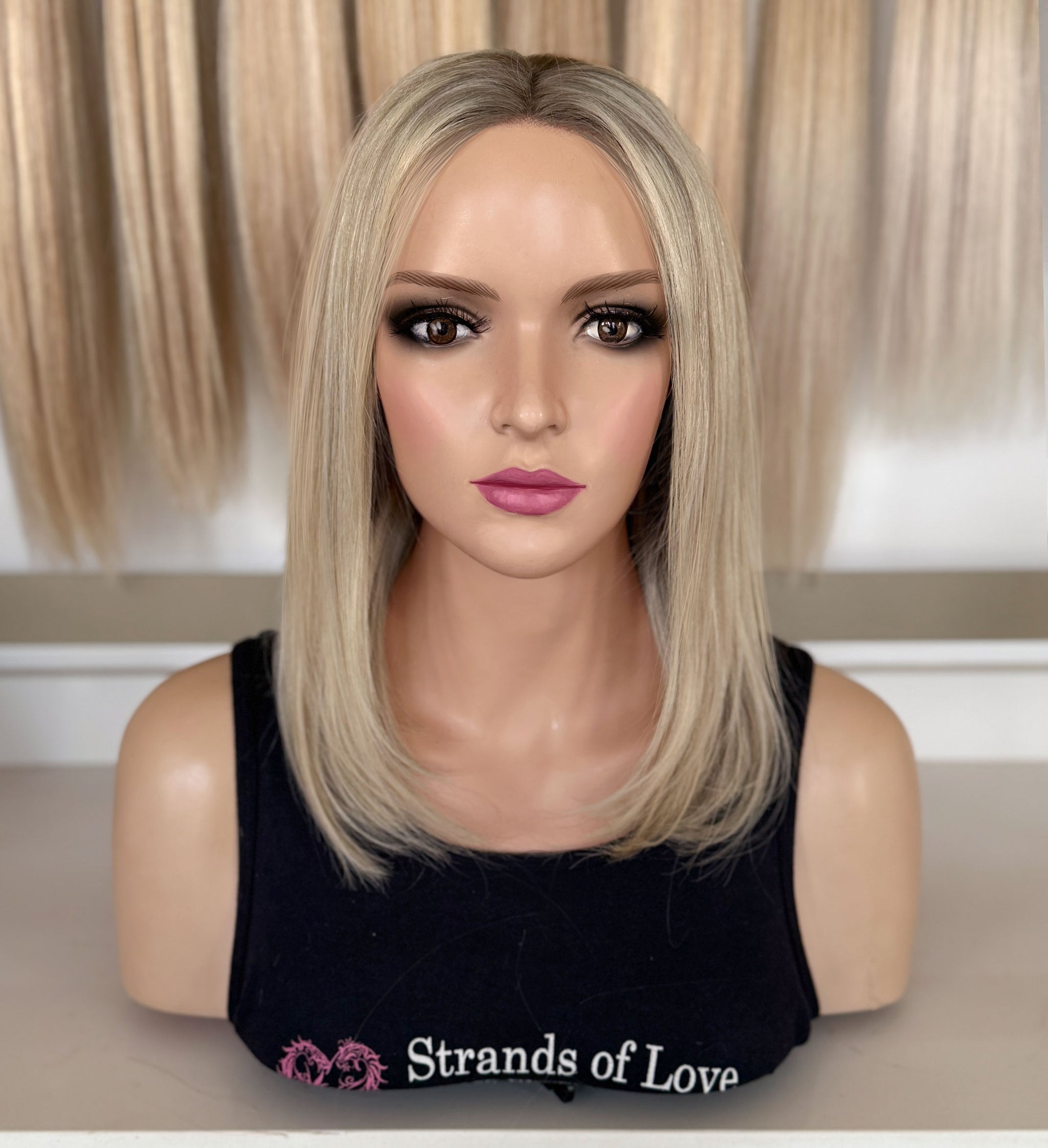 LEAH - Full Wig - Blonde Highlight (#Silver/Ice) - Lace Front